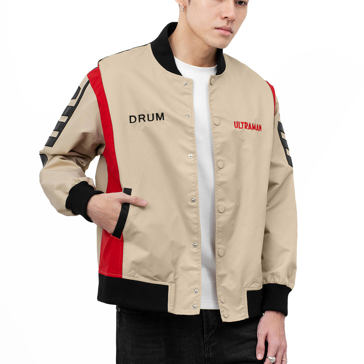 DRUM | ULTRAMAN Captain inspired Jacket- Light Khaki