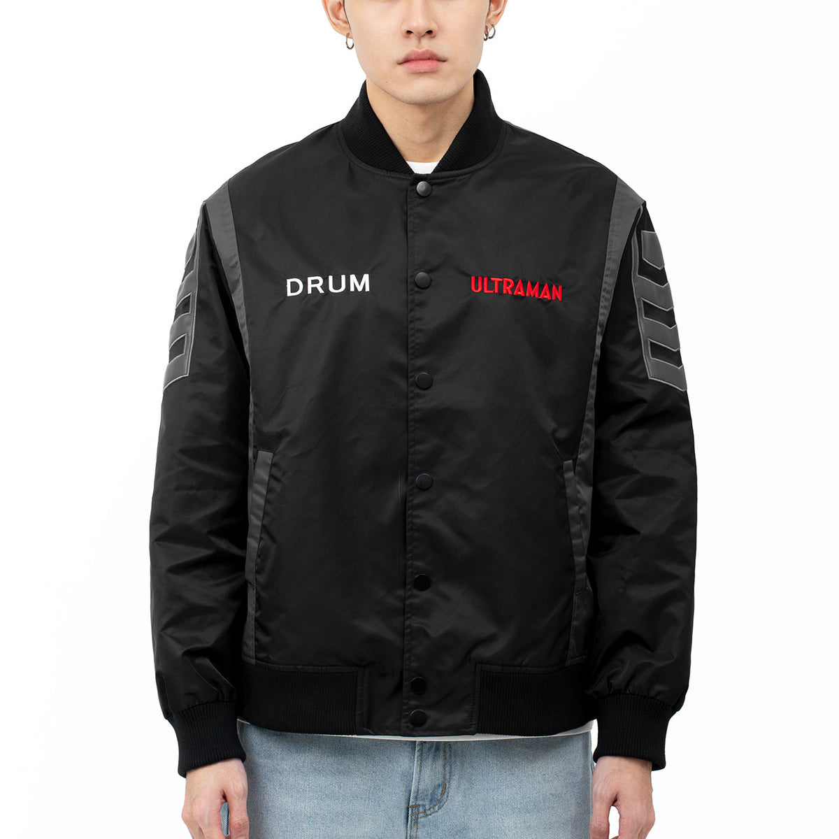 DRUM | ULTRAMAN Captain inspired Jacket- Black