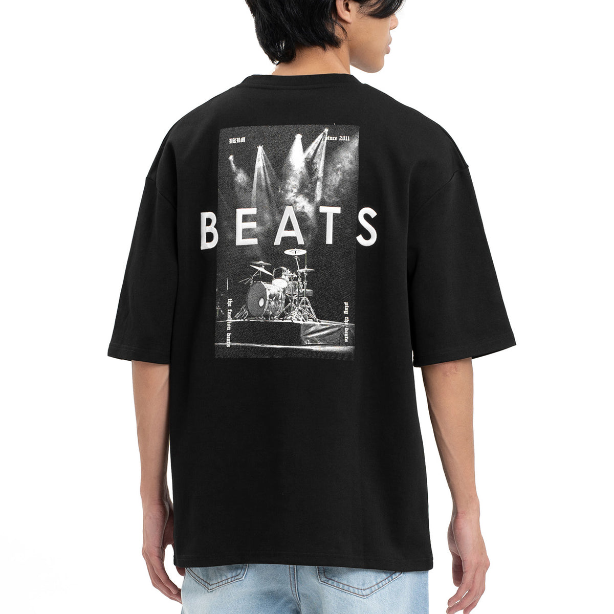 Select Beats Embroidery Oversized Tee- Black – DRUM