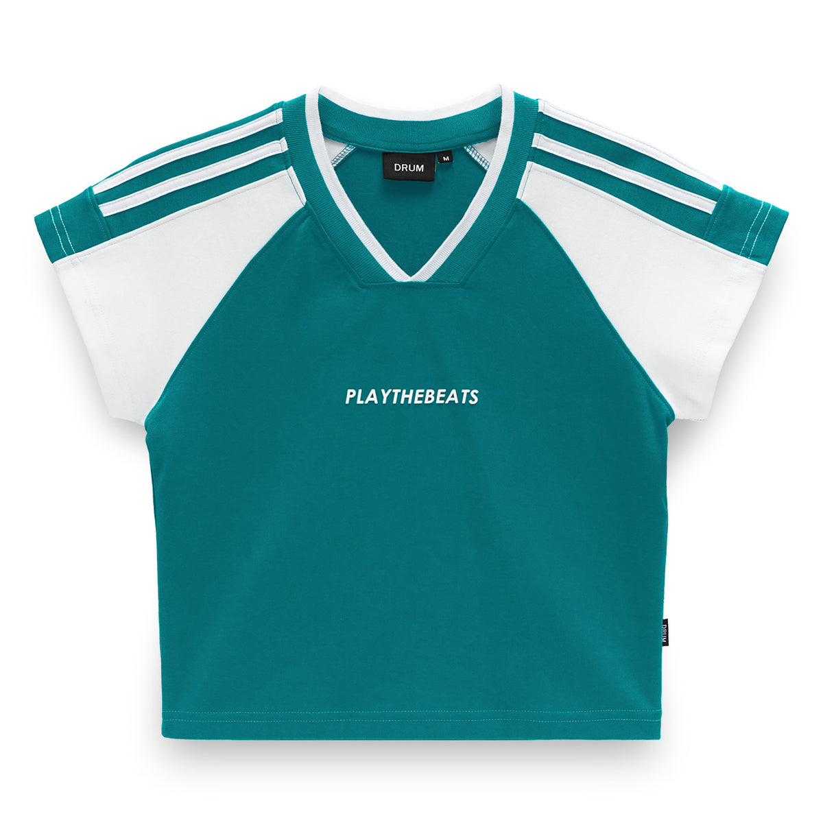 DRUM Select Slogan Crop Top- Dark Green